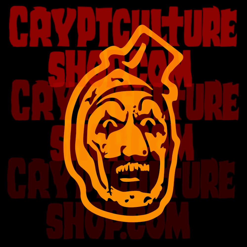 Terrifier Art the Clown Head Vinyl Decal – Crypt Culture