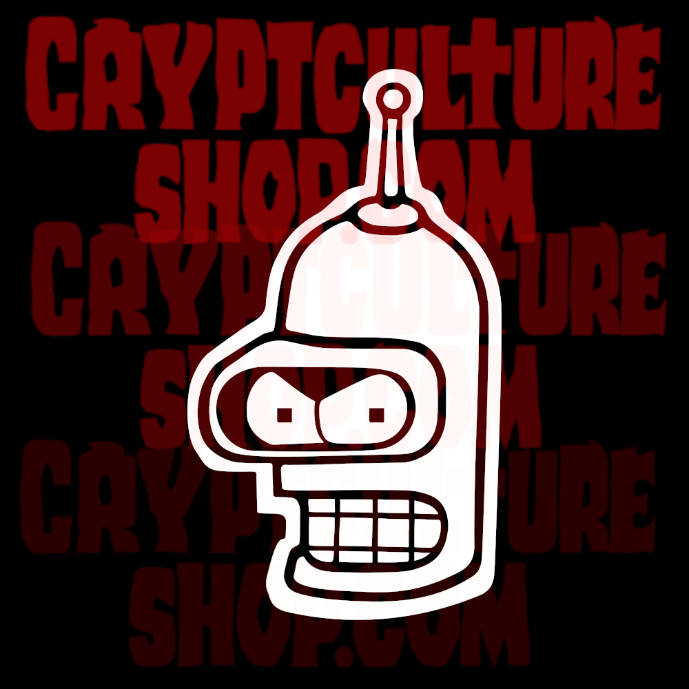Futurama Bender Vinyl Decal – Crypt Culture